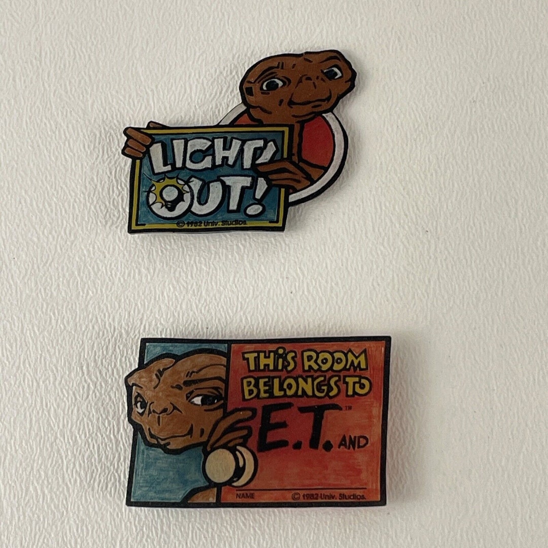 Shrinky Dinks E.T. Lot 2pc Stick on Decor by Colorforms Vintage 1982 ...