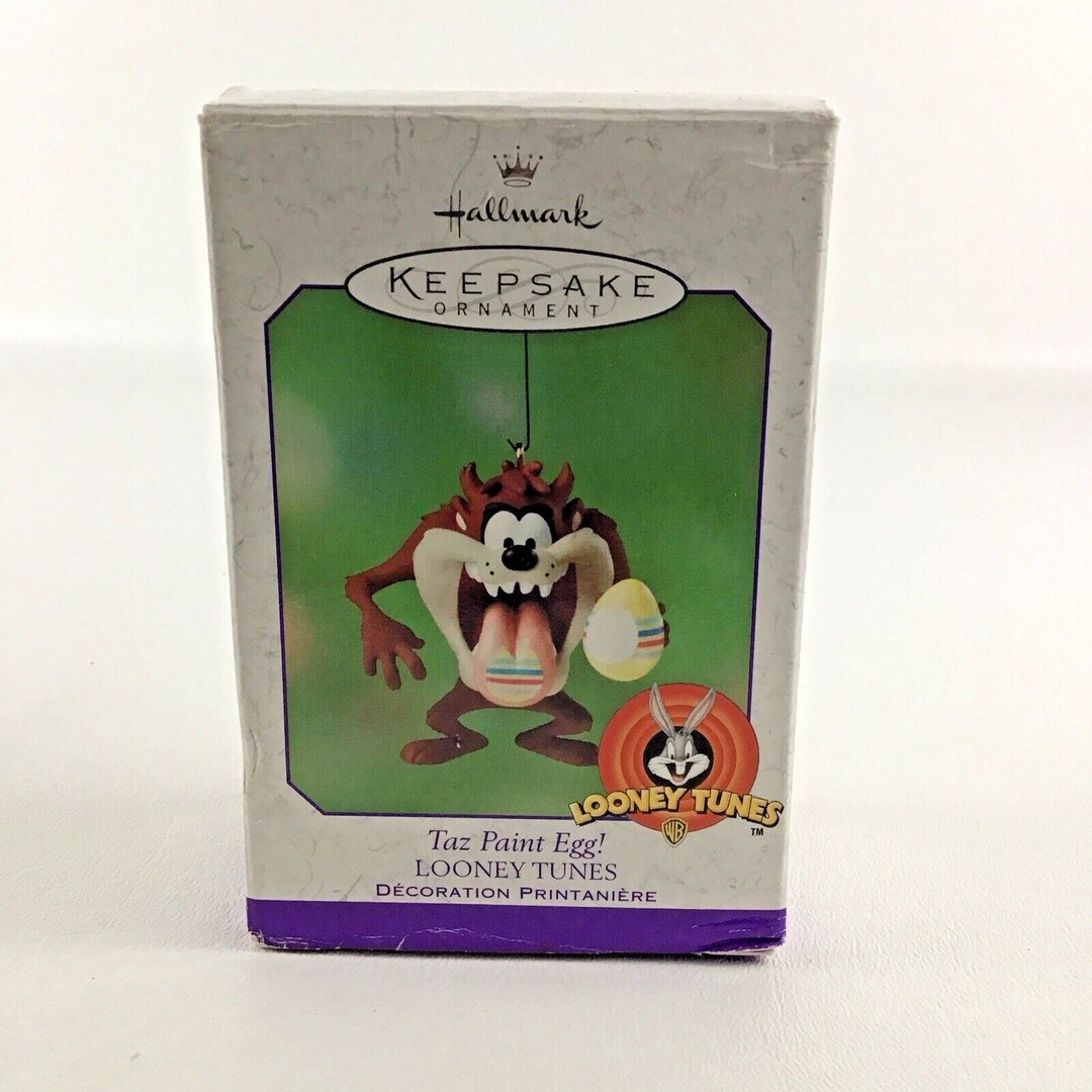 Hallmark Keepsake Easter Tree Ornament Looney Tunes Taz Paint Egg ...