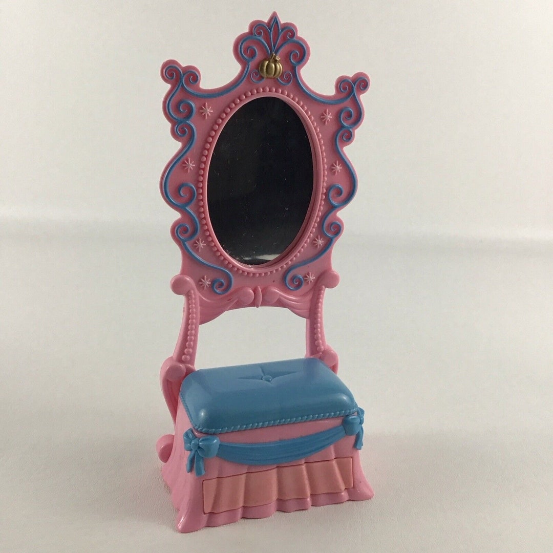 Disney Princess Cinderella Magic Mirror Vanity Bench Pop Out Surprise ...