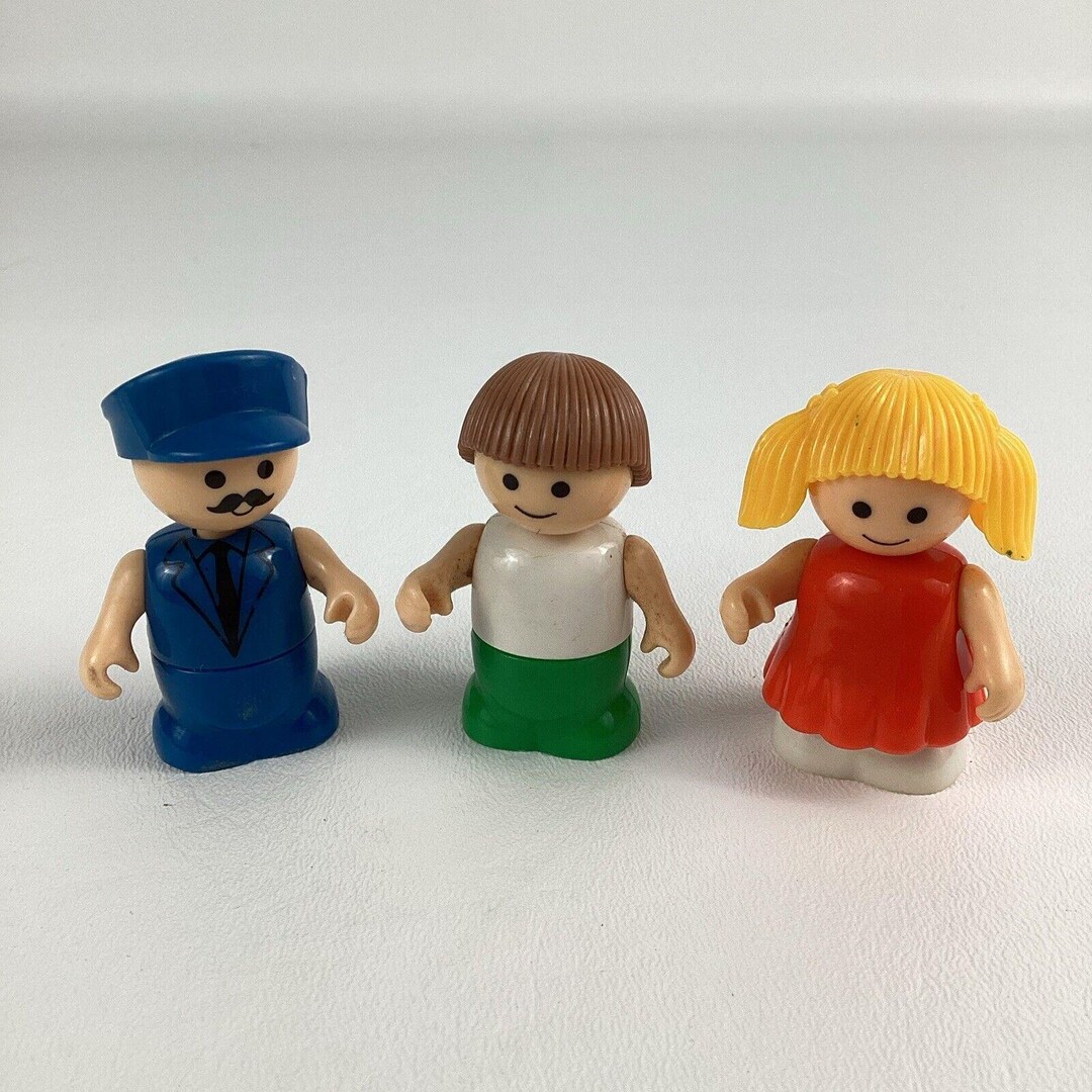 Playskool Lil Playmates Playworld Mini Figures 3pc Lot Conductor ...