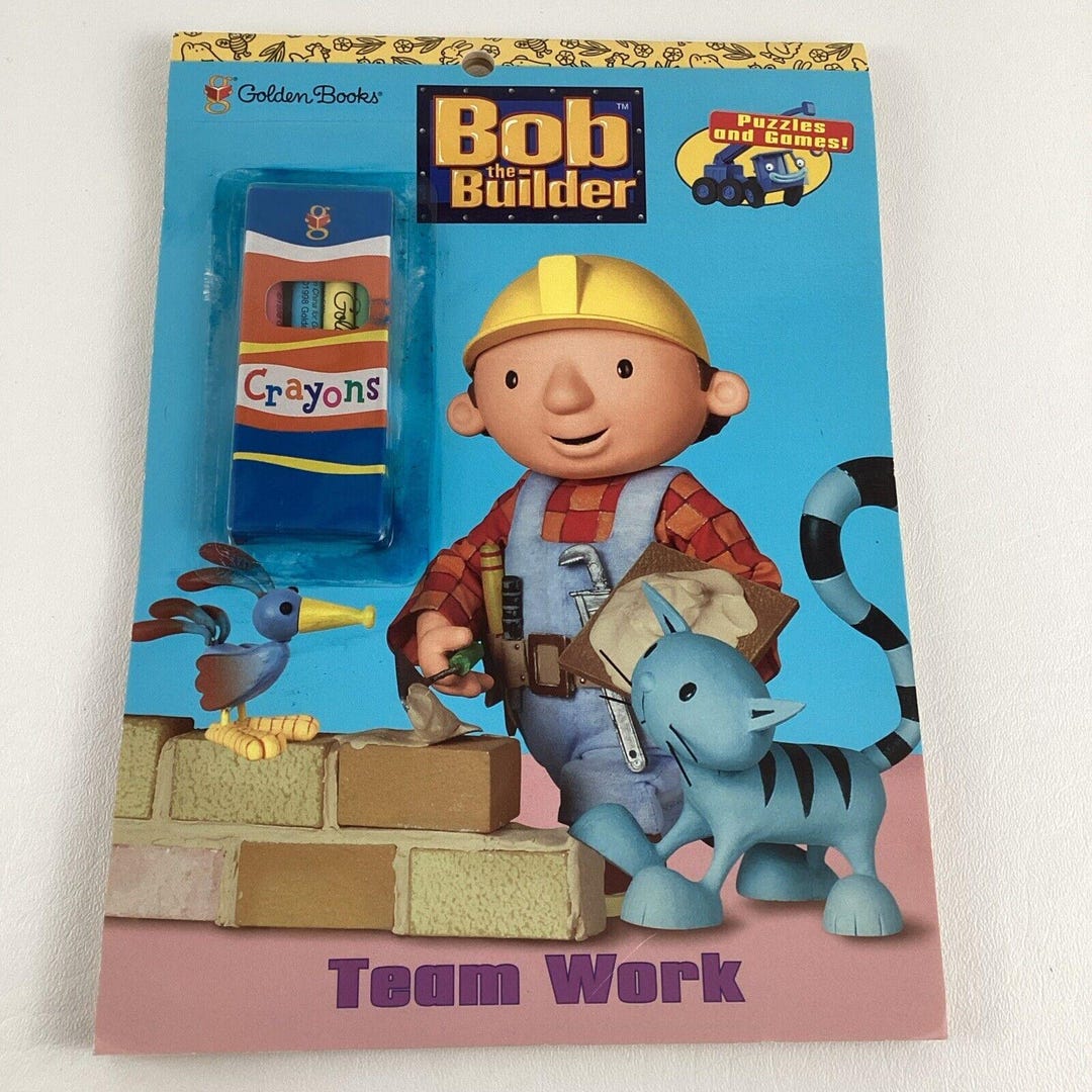 Bob the Builder Team Work Coloring Activity Book Puzzles Games Crayons ...