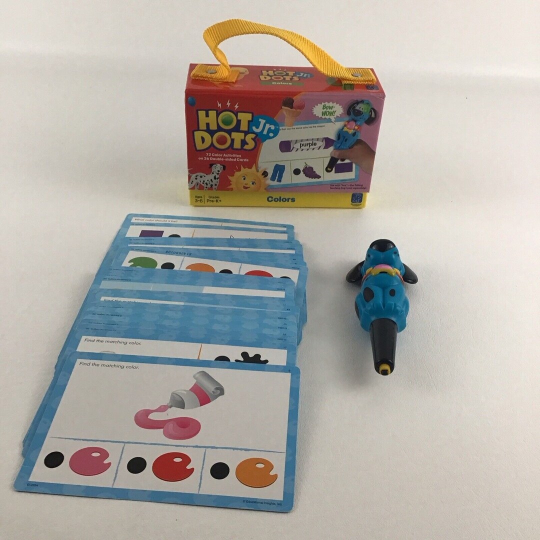 Hot Dots Jr. Colors Carry Along Activity Cards Ace Talking Teaching Dog Toy - Etsy