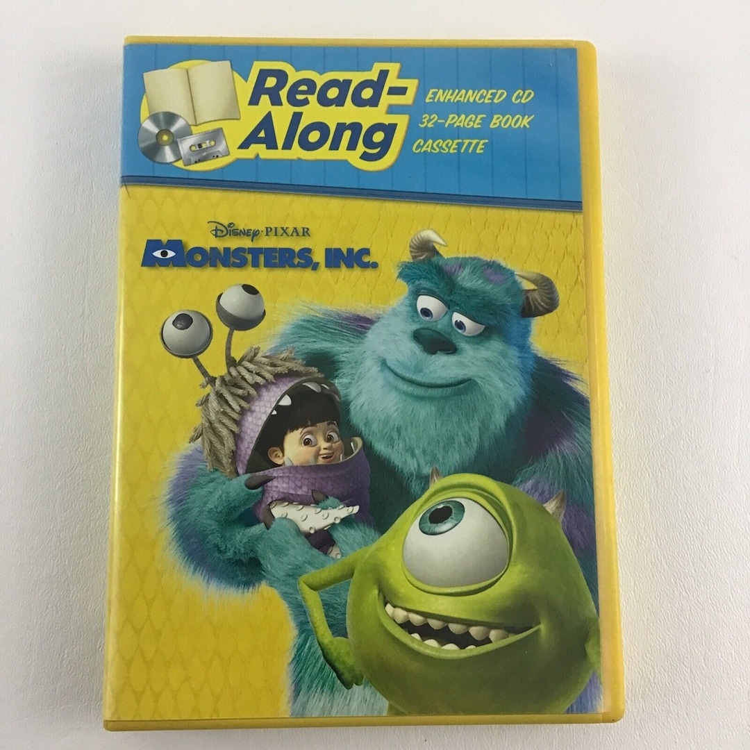 Disney Pixar Monsters Inc Read Along Enhanced CD Book Cassette Tape ...