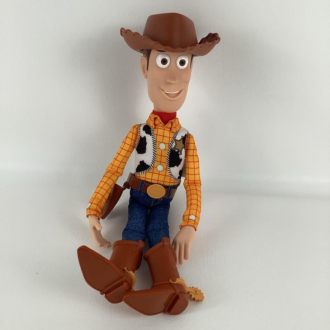 Disney Pixar Toy Story Sheriff Woody Figure 15" Pull String Cowboy Doll ...