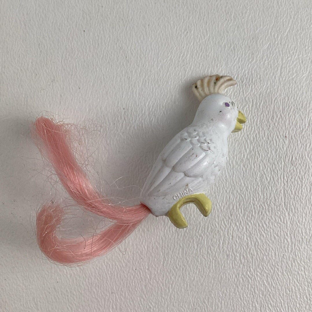 Barbie Bird Cage Cockatoo Replacement Cockatiel Bird White Vintage 90's ...