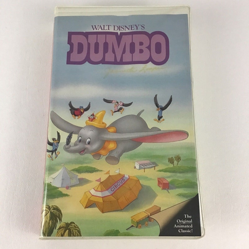 Walt Disney VHS Tape Dumbo Black Diamond Pink Cover Movie - Etsy
