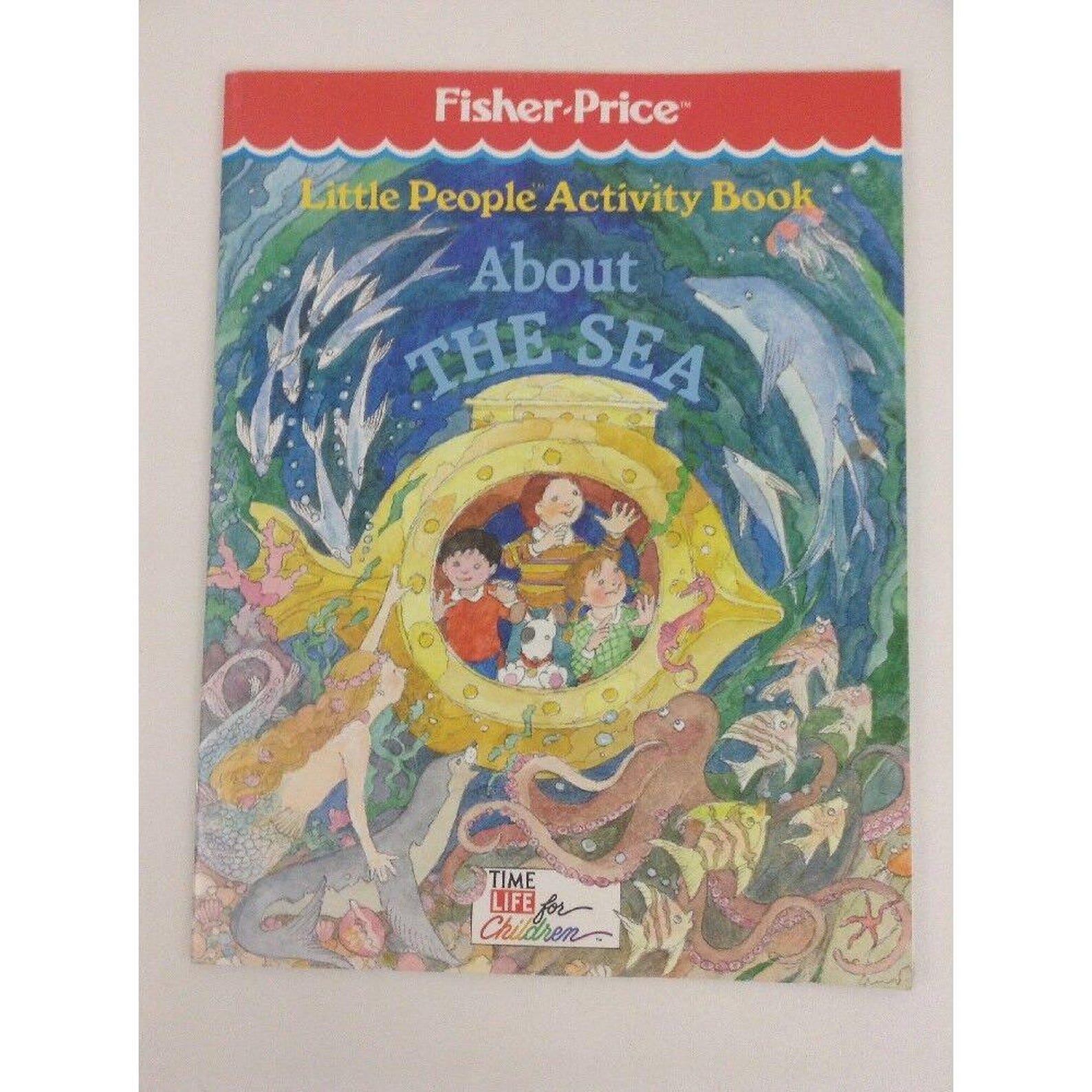 Fisher Price Little People Activity Book About the Sea Coloring Vintage ...