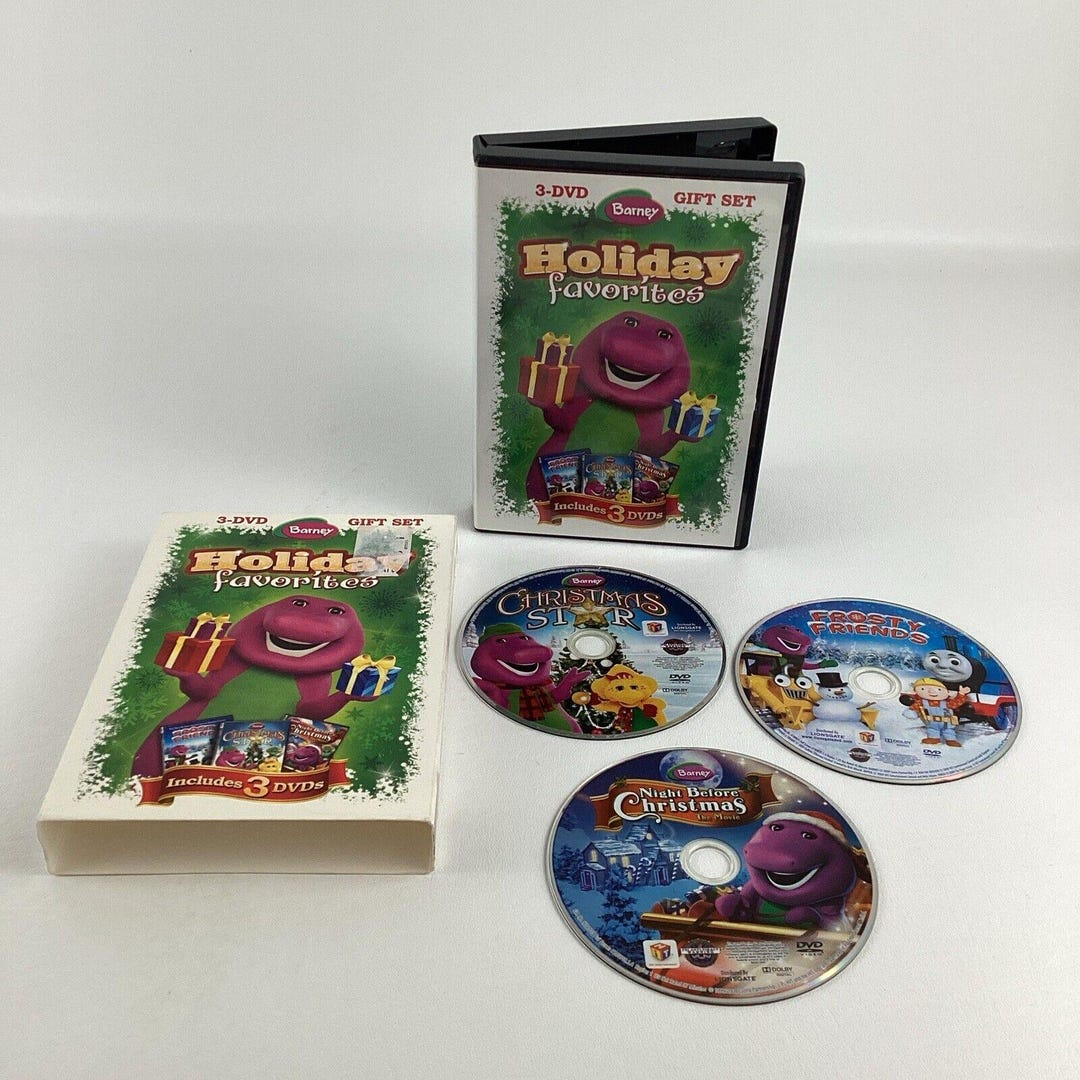 Barney & Friends Holiday Favorites DVD 3 Disc Gift Set Christmas ...