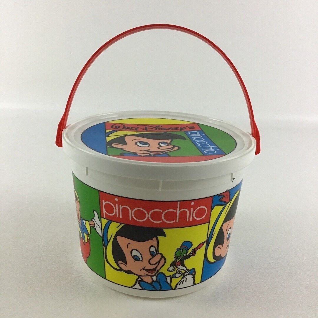 Walt Disney Pinocchio Burger King Kids Meal Bucket Pail Toy Vintage ...