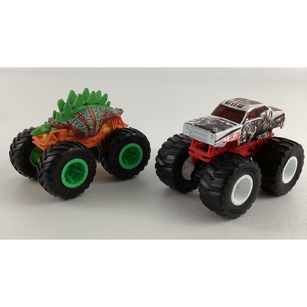 Adventure Force White Tiger Monster Truck Hot Wheels Motosaurus Dino ...