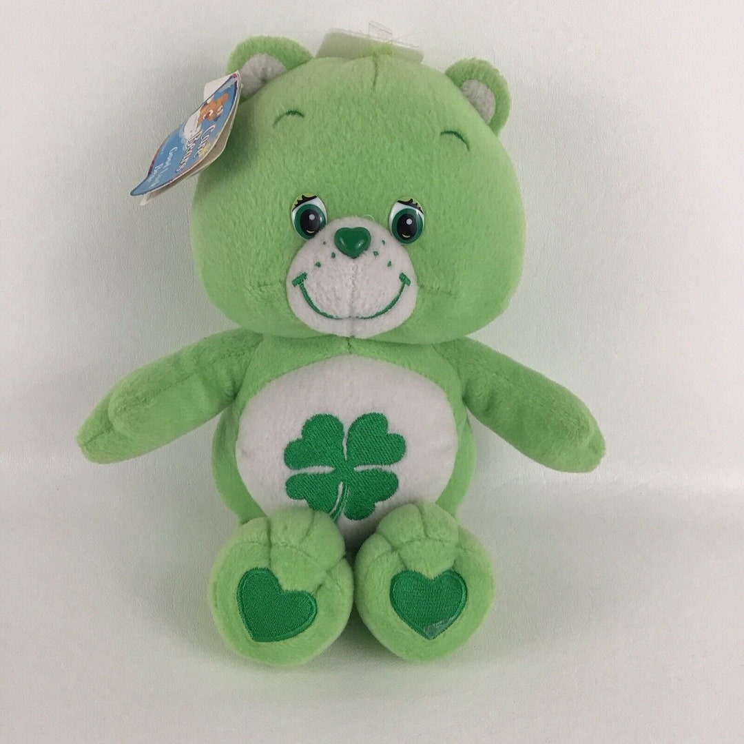 Care Bears Good Luck Bear 10 Plush Stuffed 4 Leaf Clover Vintage 2003 ...