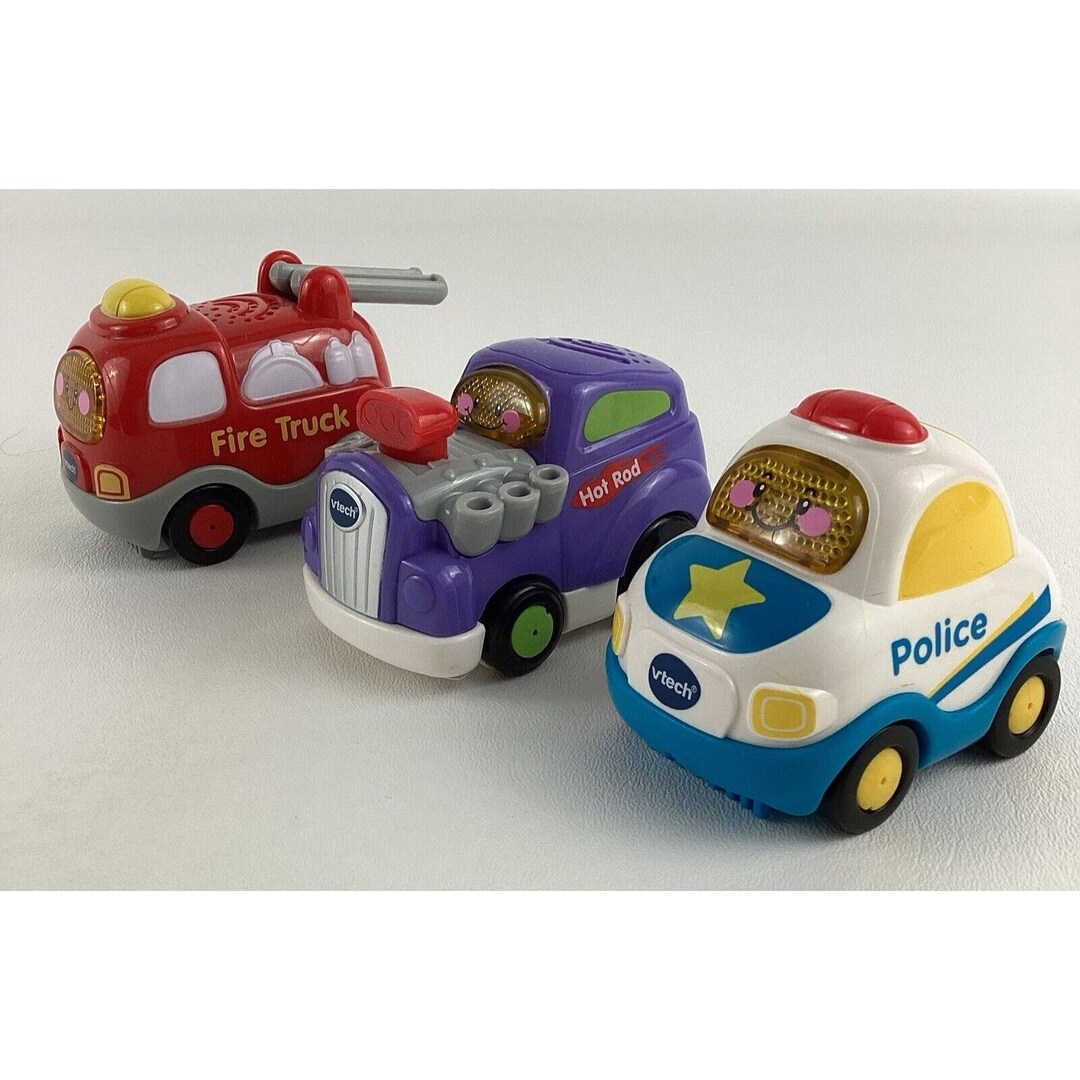 Vtech Go! Go! Smart Wheels Vehicles Police Fire Truck Hot Rod Lot ...