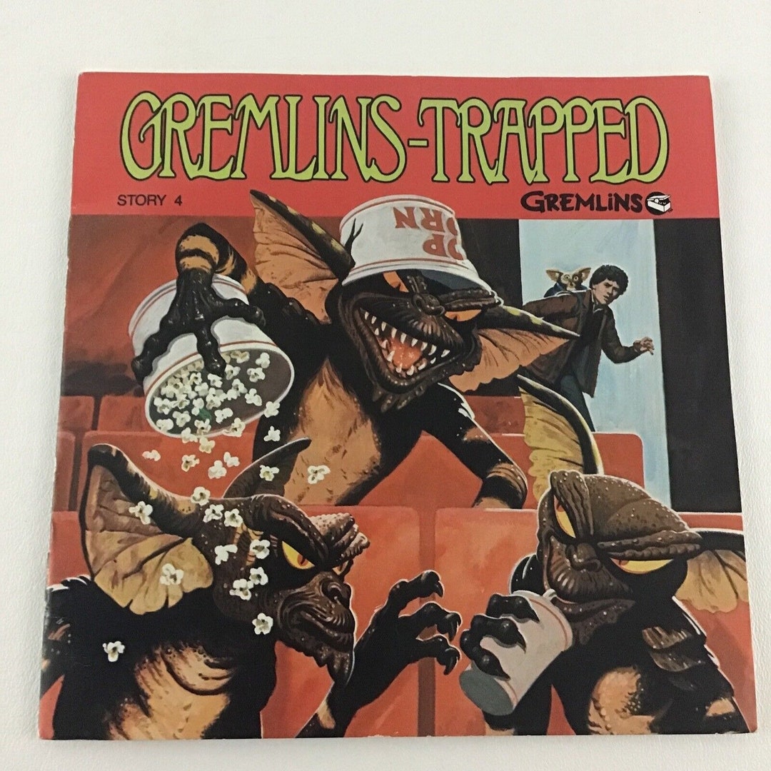Gremlins Trapped Read Along Book and Record Story 4 Vintage 1984 Warner ...