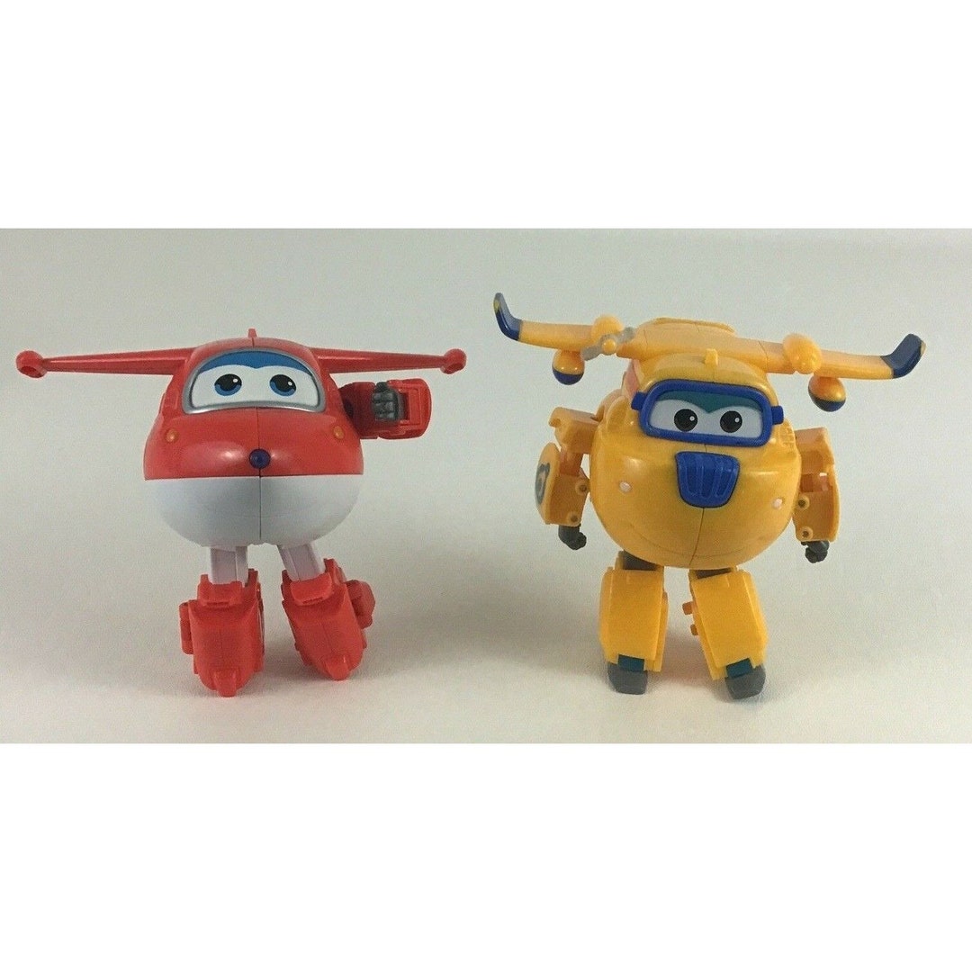 Super Wings Transforming Donnie Airplane Jett Plane Robot Vehicle 2pc ...