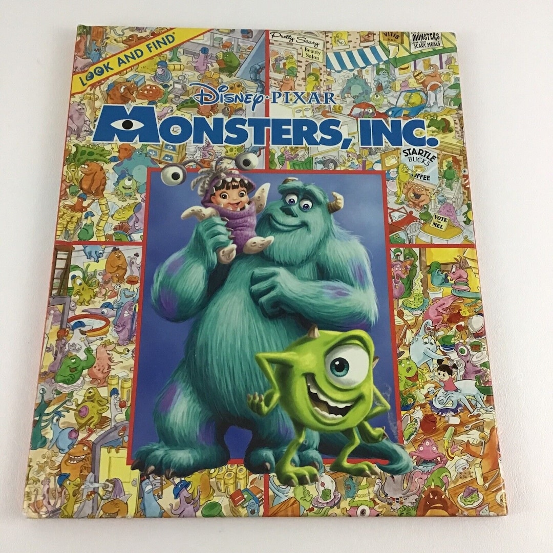 Disney Pixar Monsters Inc Look and Find Hardcover Book Vintage - Etsy