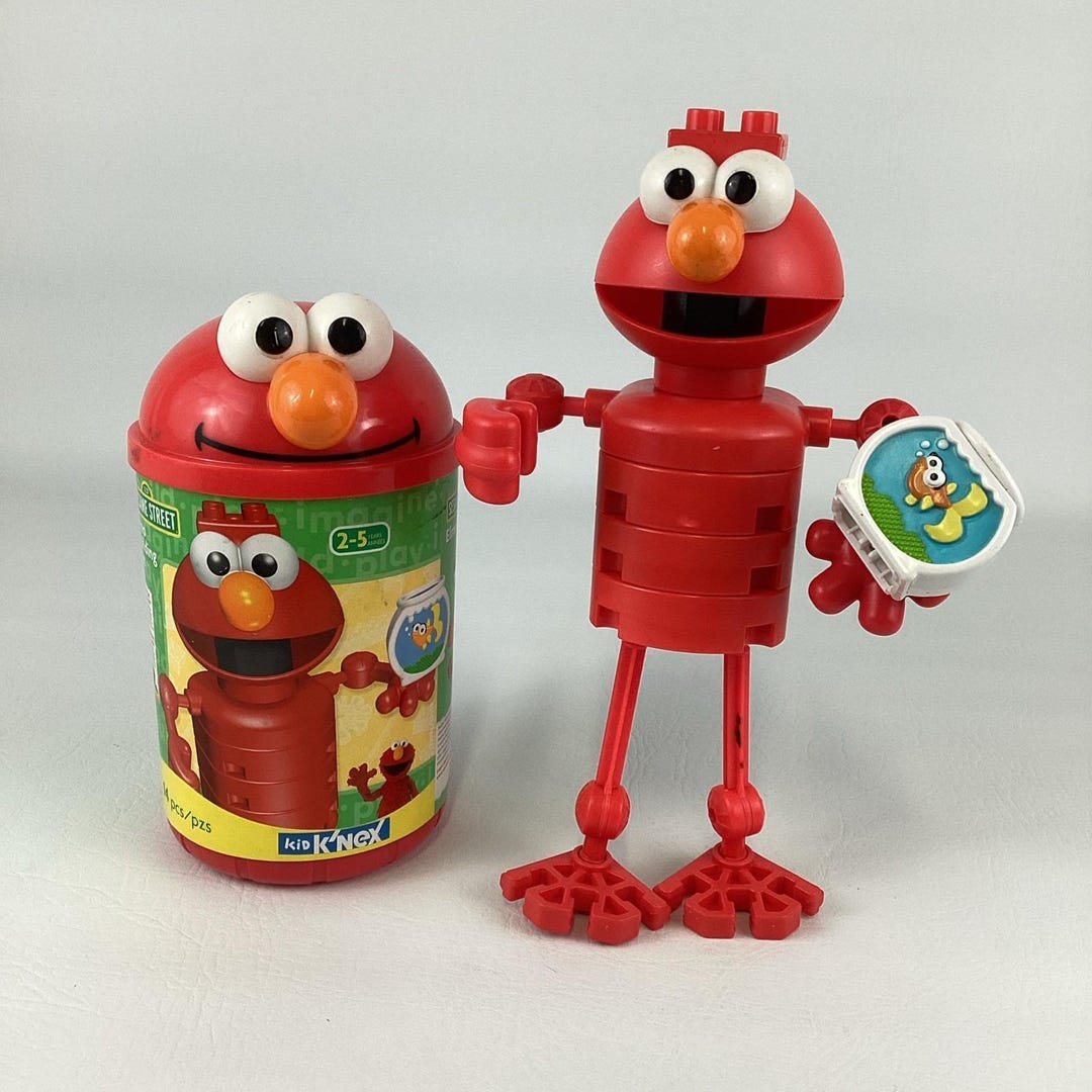 Kid K'nex Sesame Street Elmo Building Set Dorothy Fishbowl Muppet 2006 ...