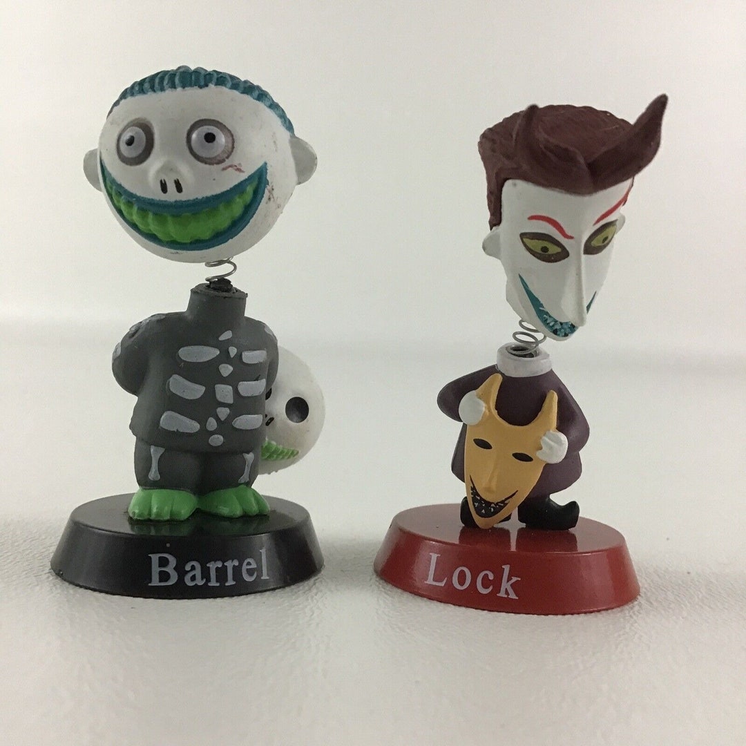 Nightmare Before Christmas Lock Barrel Spring Bobblehead 2.25 Figures ...
