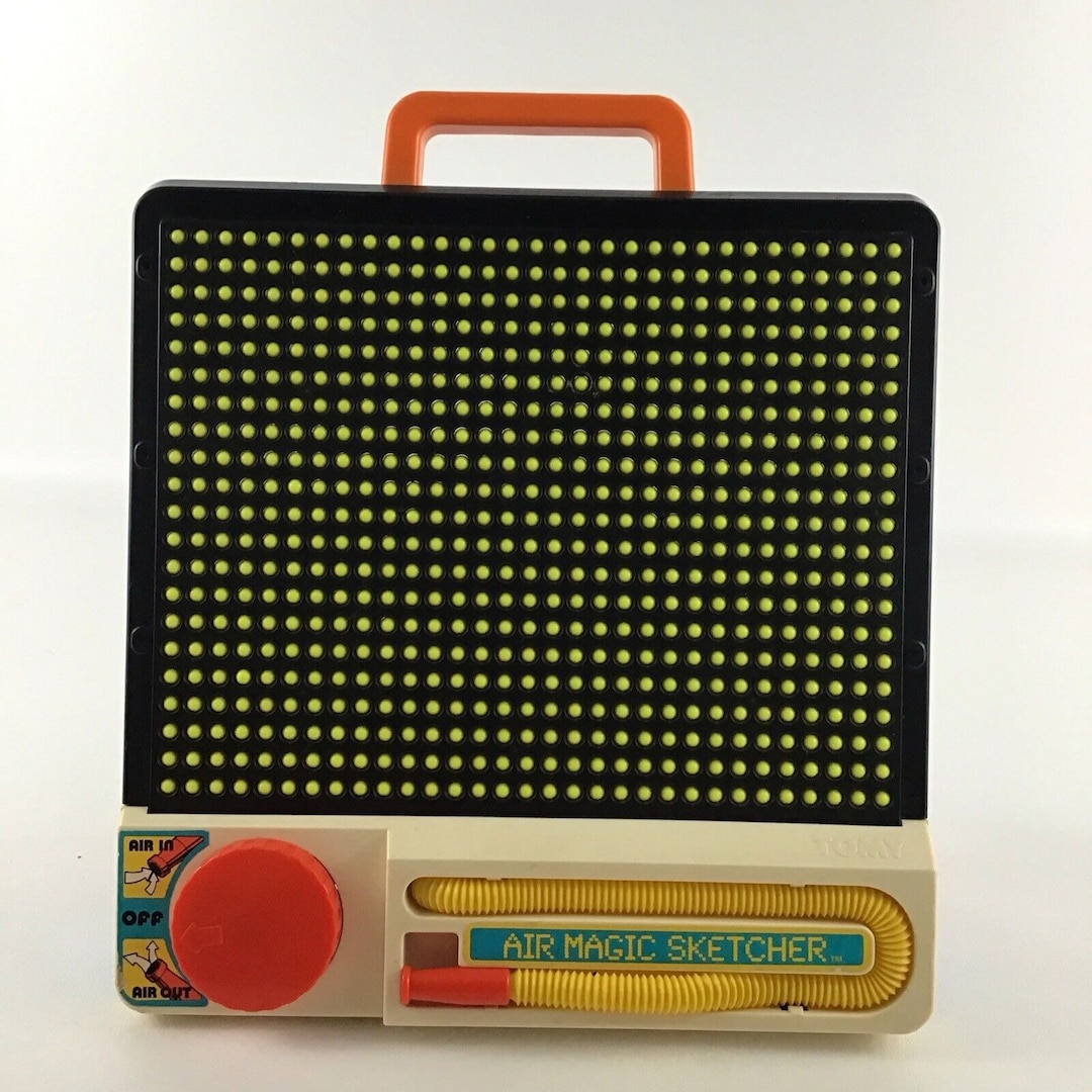 Tomy Air Magic Sketcher Drawing Creativity Toy Vintage 1986 Carry Along ...