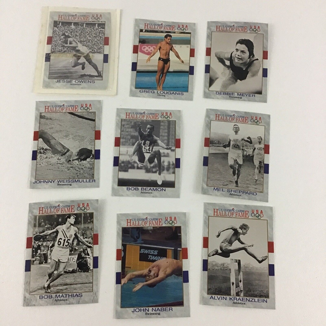 U.S. Olympic Cards Hall of Fame Collectible Vintage Athletics Impel Lot ...