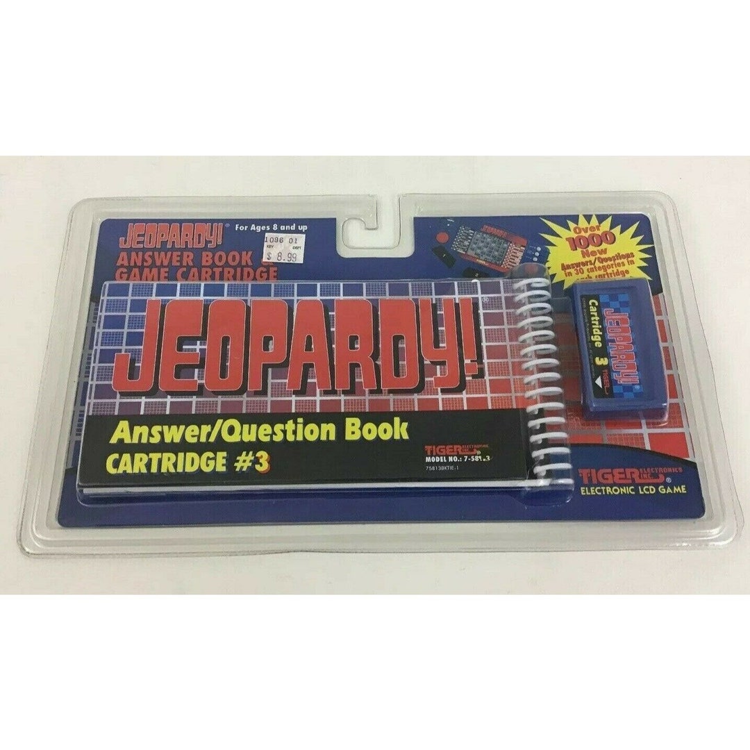 Jeopardy Tiger Electronic Handheld Game Cartridge and Book 3 New ...