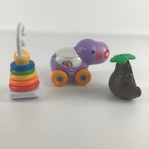Fisher Price Baby Toy Lot Avocado Poppity Pop Hippo Roller Rock A Stack ...
