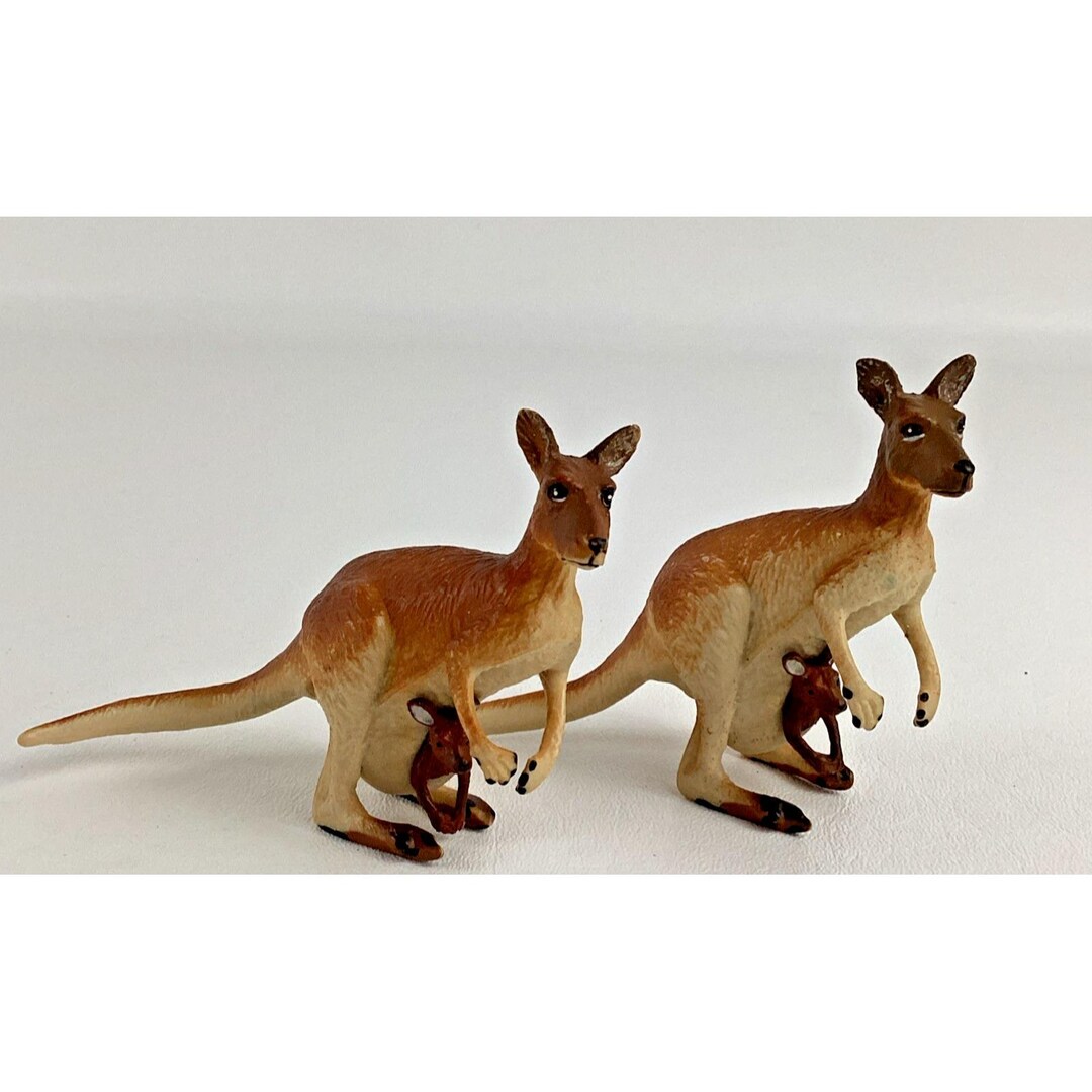 Safari Ltd Kangaroo Figures Topper Realistic Animal Joey Marsupial ...