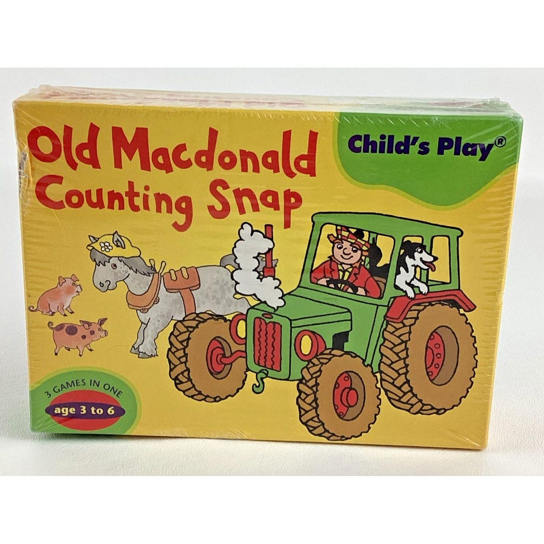 Old Macdonald Counting Snap Card Animal Preschool Game Vintage 1976 ...