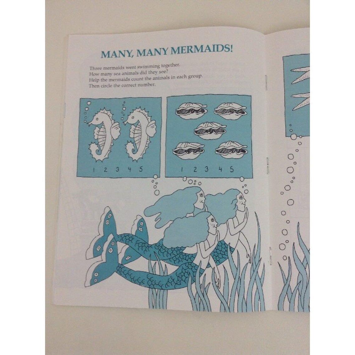 Fisher Price Little People Activity Book About the Sea Coloring Vintage ...