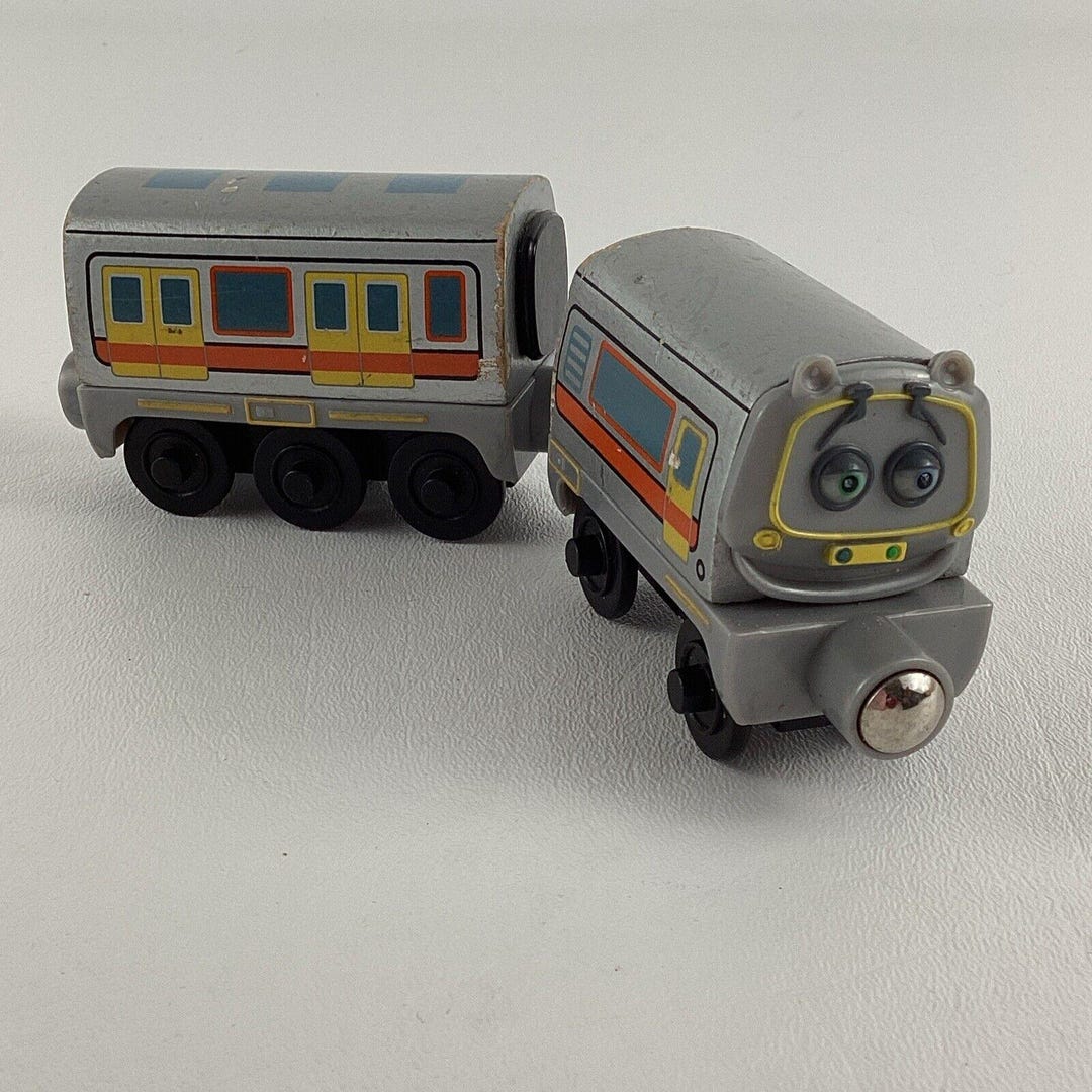 Chuggington Wooden Railway Emery Train Car Magnetic Set Learning Curve ...