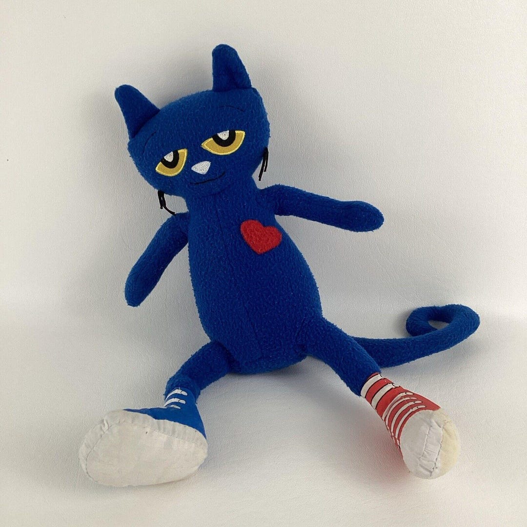 Pete the Cat Blue 12" Plush Bean Bag Stuffed Animal Toy Character Merry ...