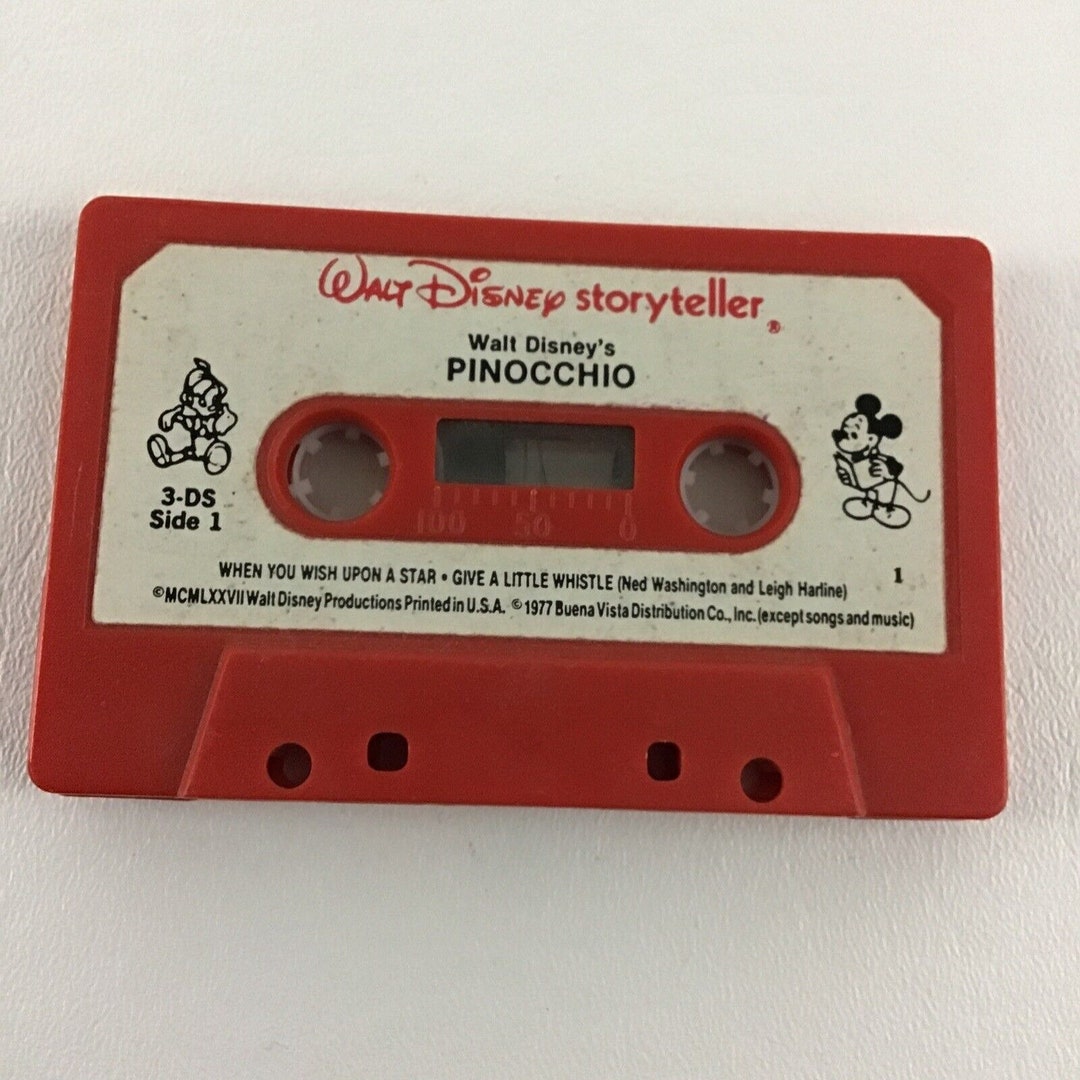 Walt Disney Storyteller Cassette Tape Pinocchio the Jungle Book Vintage ...