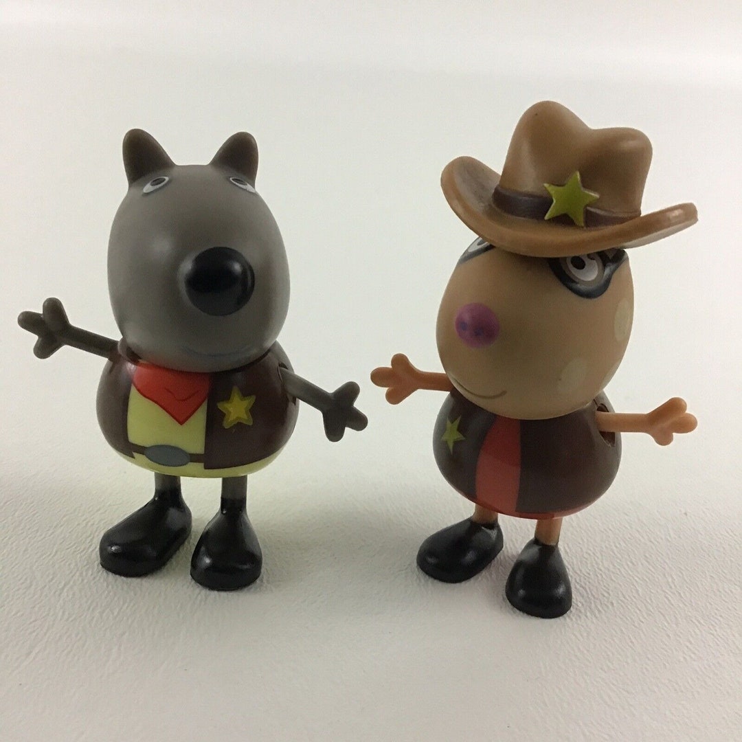 Peppa Pig Cowboy Pedro Western Adventure Danny Dog Figures Vintage ...