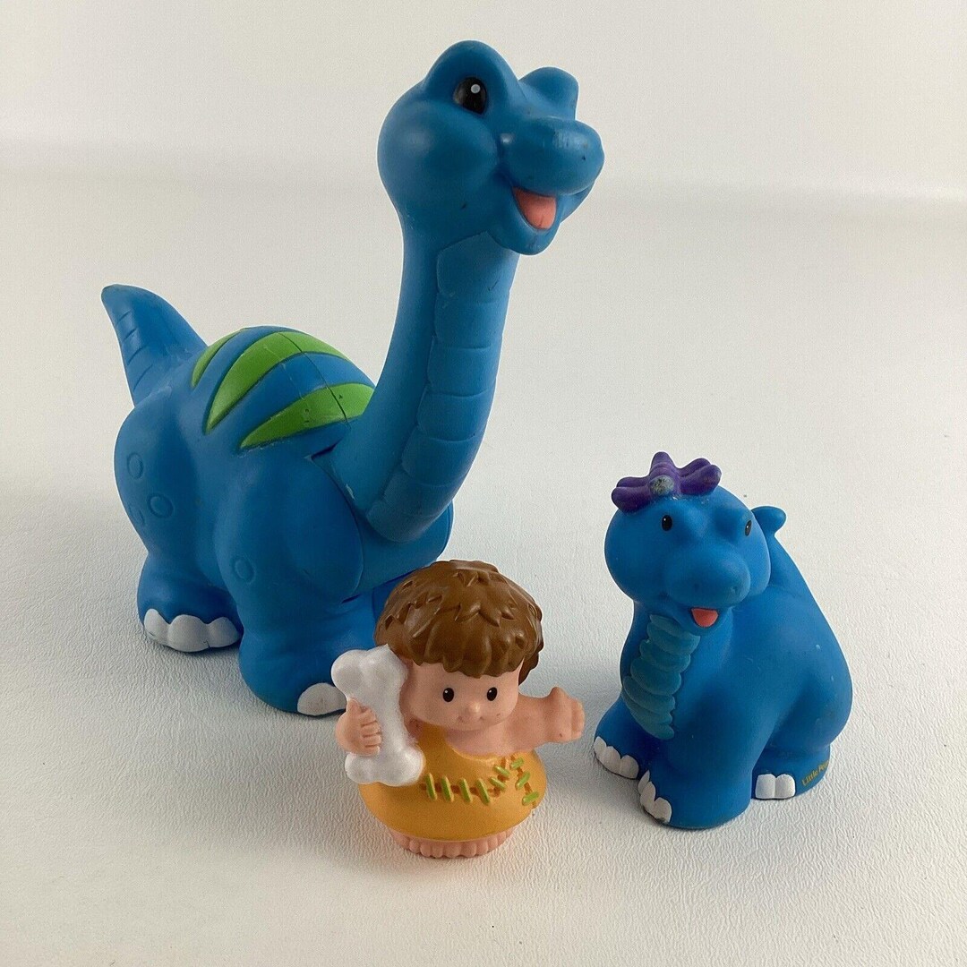 Fisher Price Little People Apatosaurus Dinosaur Figure Mama Baby Dino ...