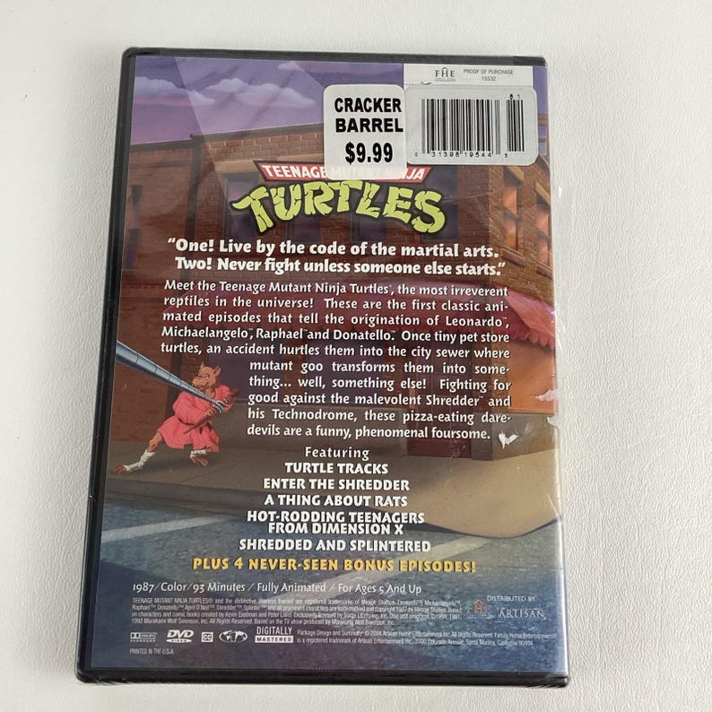 Teenage Mutant Ninja Turtles DVD Animated Episodes Leo Raph Mikey Don ...