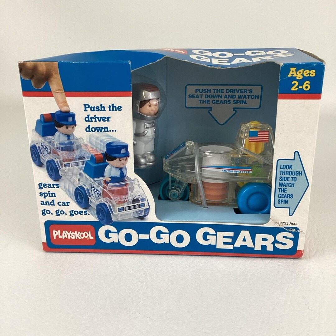 Playskool Go Go Gears Push Driver Seat Down Watch Gears Spin Vehicle ...