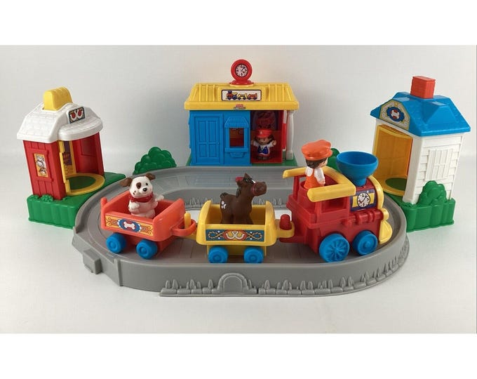 Little People Train Set Fisher Price Pop ‘N Surprise Sound & Movement ...