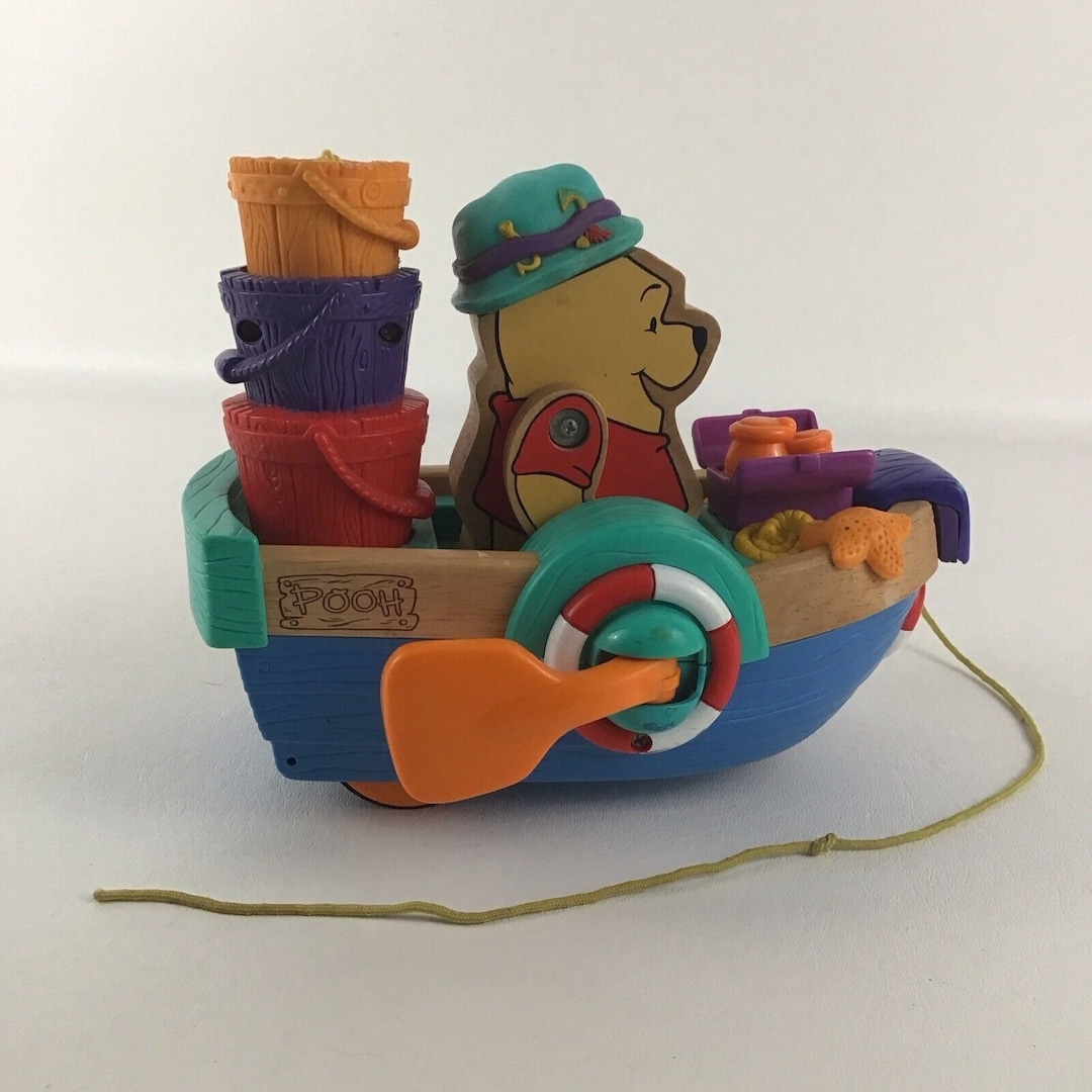 Disney Winnie the Pooh Sing & Row Pull Toy Row Your Boat Fisherman ...