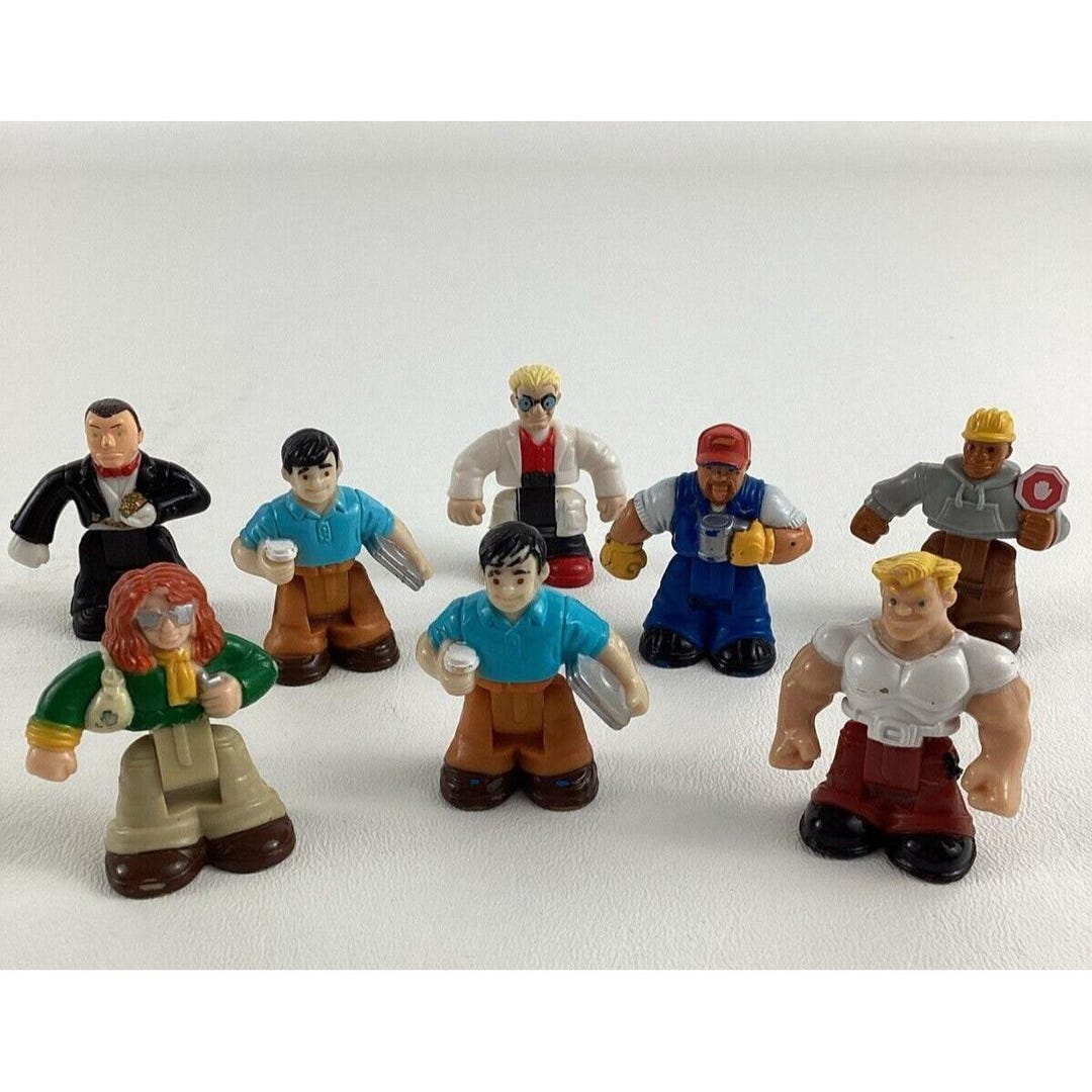 Fisher Price Geotrax Replacement 8 Mini Figures Team Members Crew ...