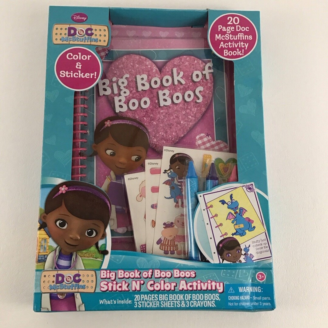 Disney Junior Doc Mcstuffins Bog Book of Boo Boos Stick N Color ...
