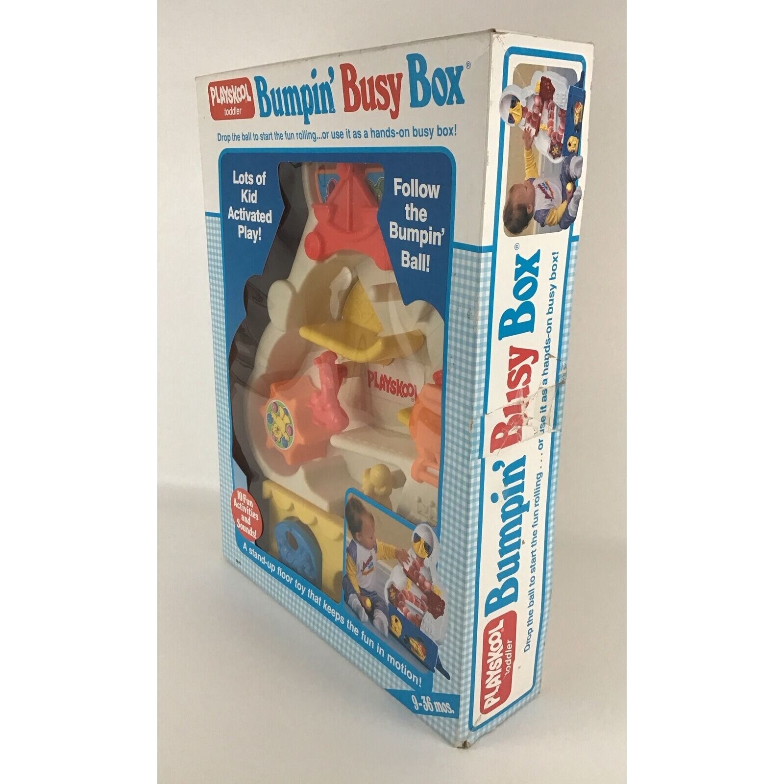 Playskool Toddler Bumpin’ Busy Box Ball Drop Baby Toy Vintage 1989 USA ...