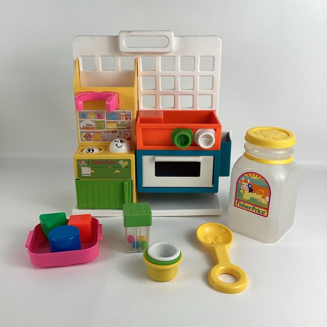 Fisher Price Fun With Food Toddler Play Kitchen Playset Stove Sink ...
