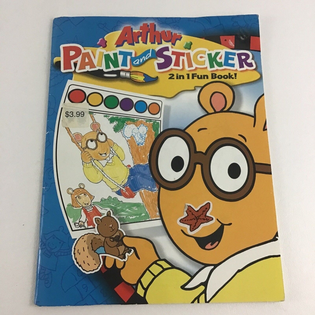Arthur Paint and Sticker 2 in 1 Fun Book Activity Bendon Vintage 2004 ...