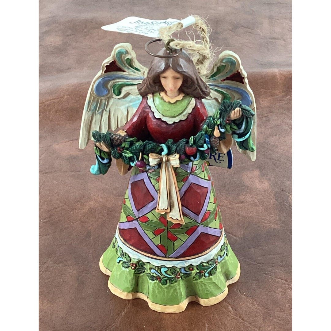 Jim Shore Ornament Angel Glorious Garland Christmas Angel Christmas New Tag - Etsy