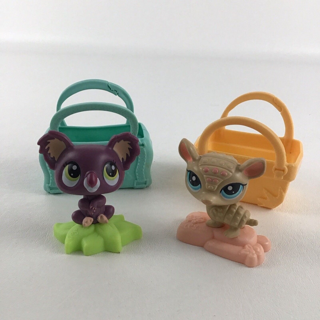 Littlest Pet Shop Bobblehead Mini Figures Armadillo Koala Pet Carrier ...