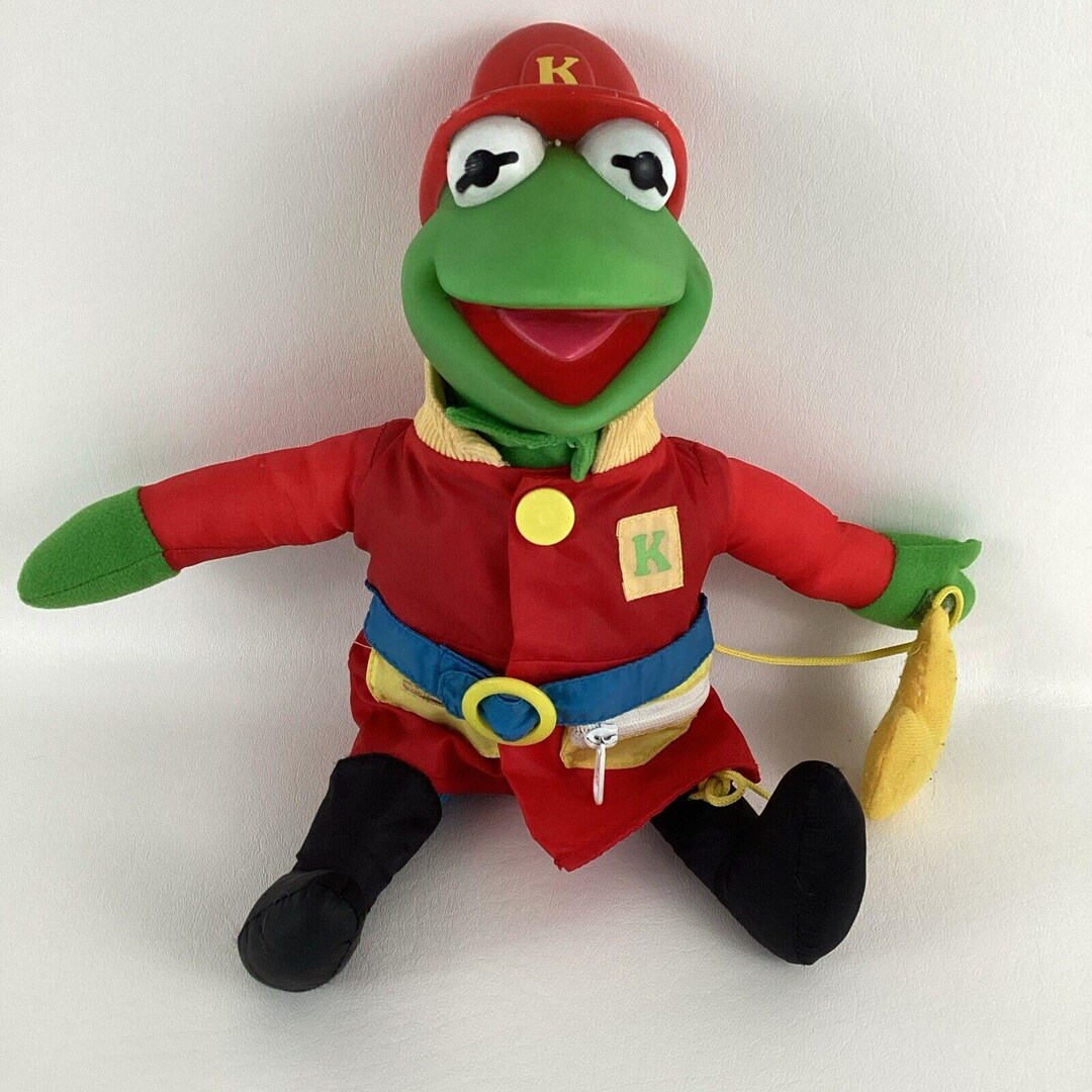 Kermit the Frog Learn to Dress Fireman Doll Muppet Arco Mattel Vintage ...