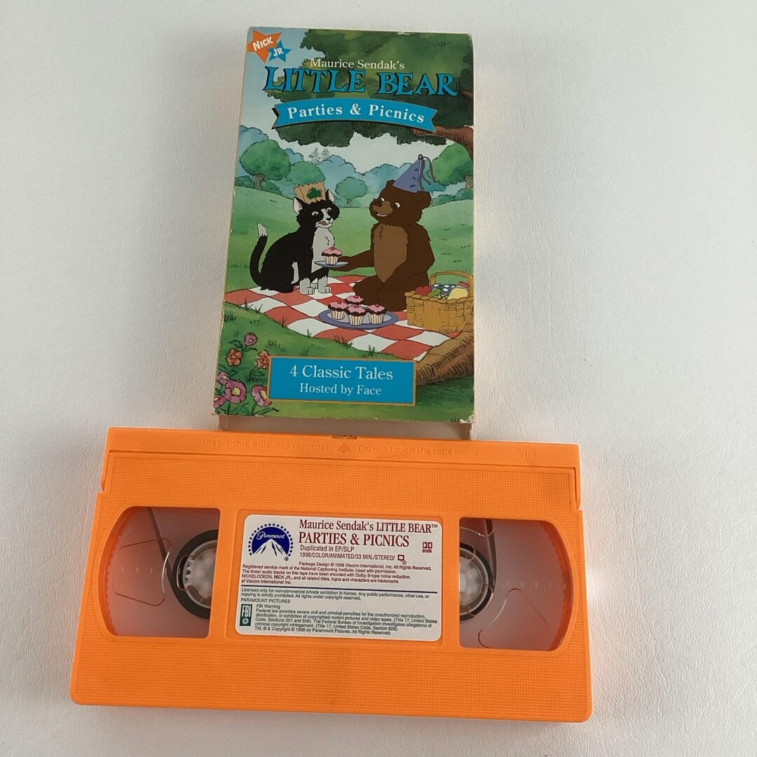 Nick Jr Little Bear VHS Tape Parties & Picnics Animated Episodes ...