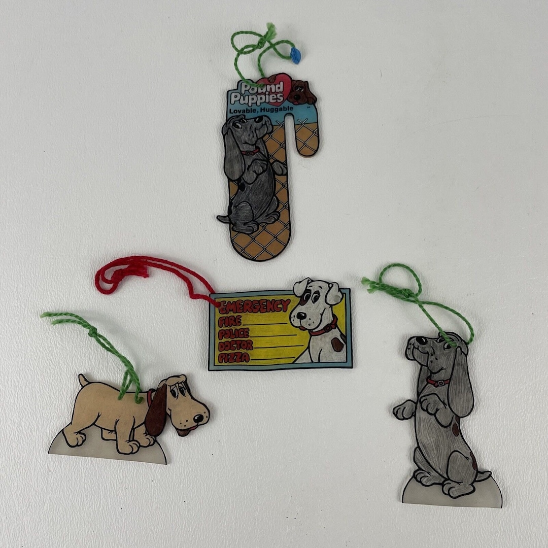Shrinky Dinks Pound Puppies Lot Christmas Ornaments Colorforms Vintage ...