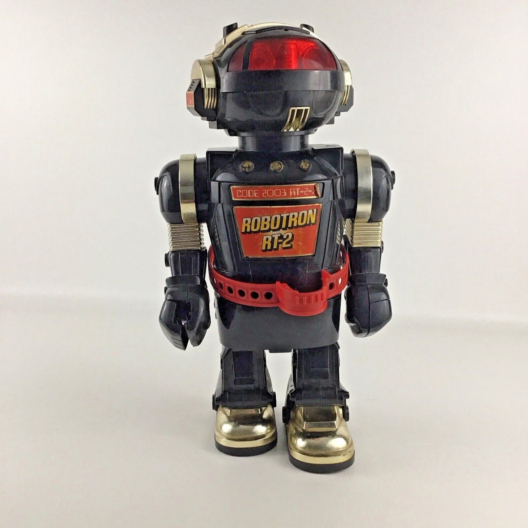 New Bright Robotron RT-2 Robot 15 Action Figure 80s Toy Light up ...
