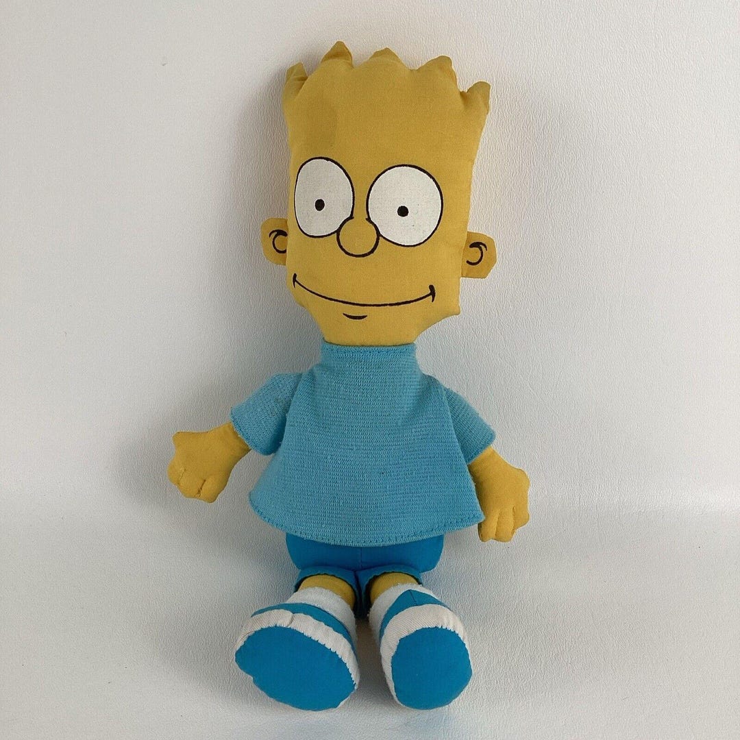 The Simpsons Dan Dee Bart Simpson 10" Plush Stuffed Doll Figure Vintage ...