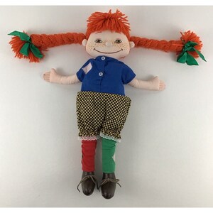 Pippi Longstocking 18 Plush Stuffed Doll Toy Vintage 1988 80s Toys - Etsy